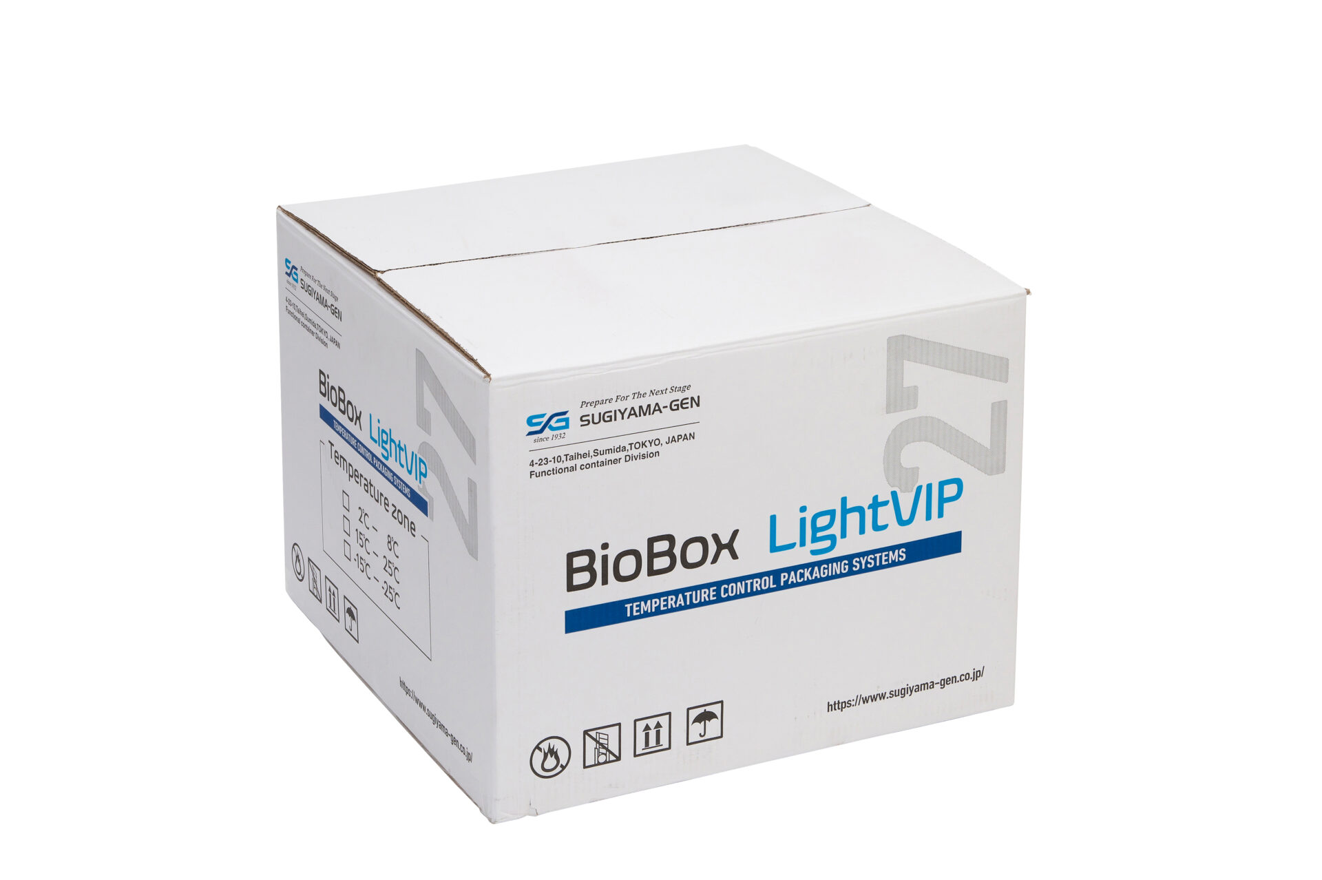 バイオボックス ライト VIP27（SBE-LV27）｜製品情報｜株式会社スギヤマゲン｜微生物検査｜感染対策｜環境分析機器｜理化学ガラス器具｜ステンレス容器｜定温輸送容器｜感染性物質・検体輸送容器